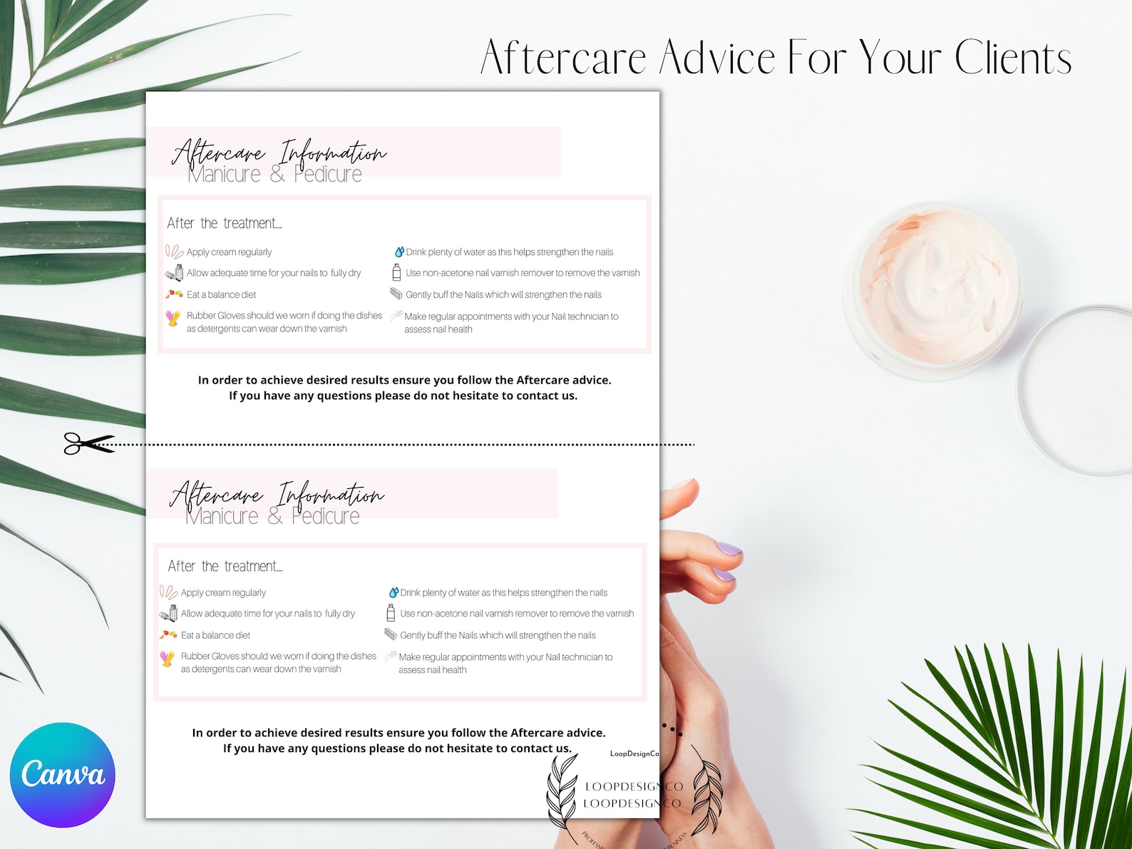 Nail Consultation Form, Nail Technician Form, Client Intake, Manicure ...