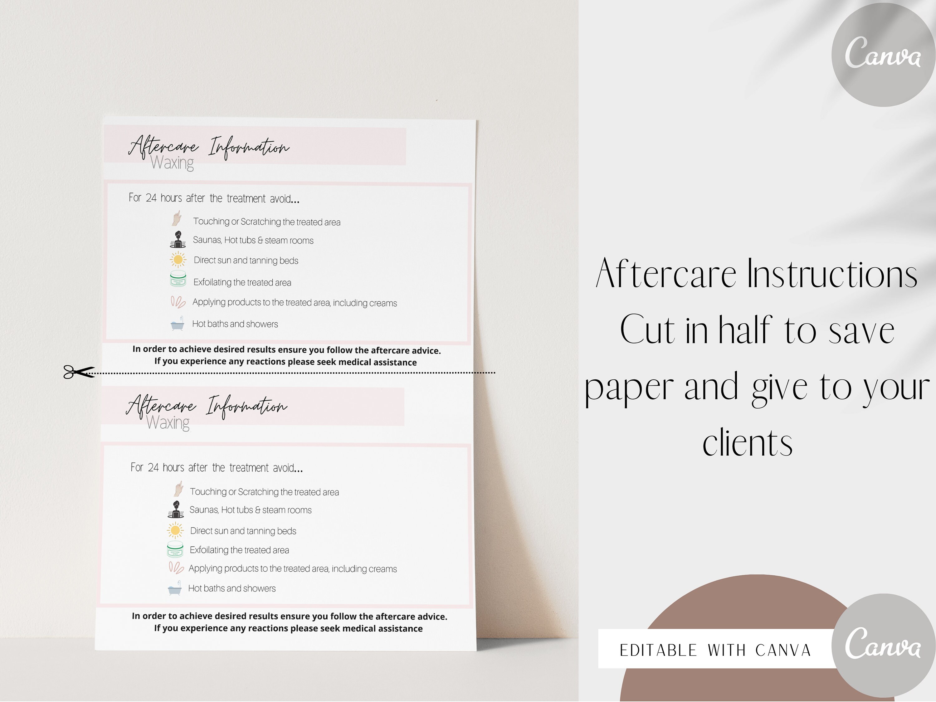 Waxing Consultation Bundle, Consent Form, Waxing Aftercare, Waxing ...