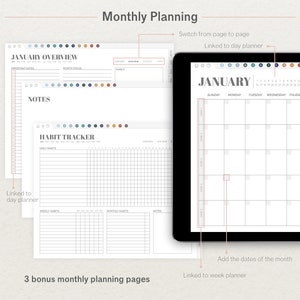 Undated Digital Planner, Undated Planner, Reusable Digital Planner ...