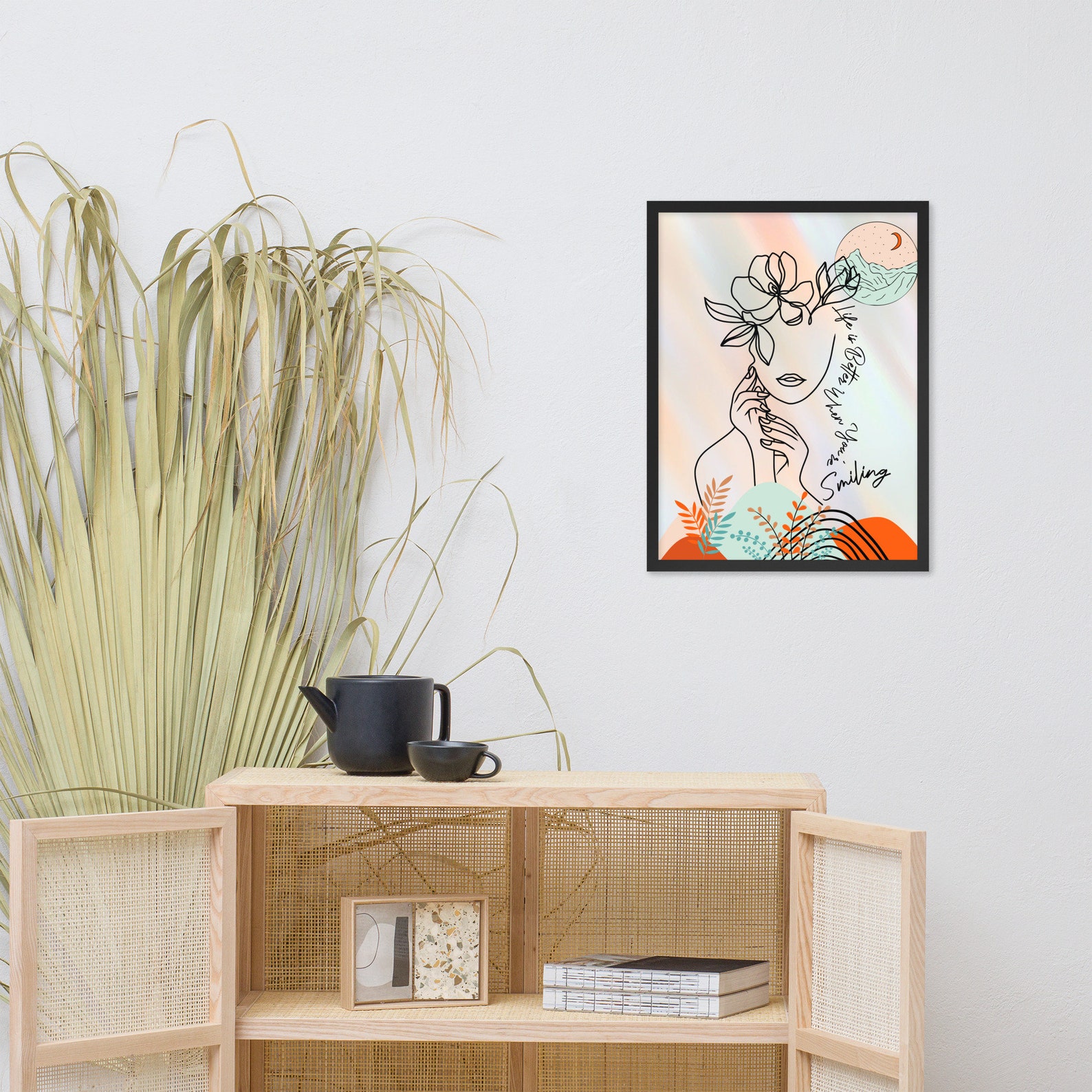 Boho Line Art. Mid Century Modern Wall Print Digital File. - Etsy