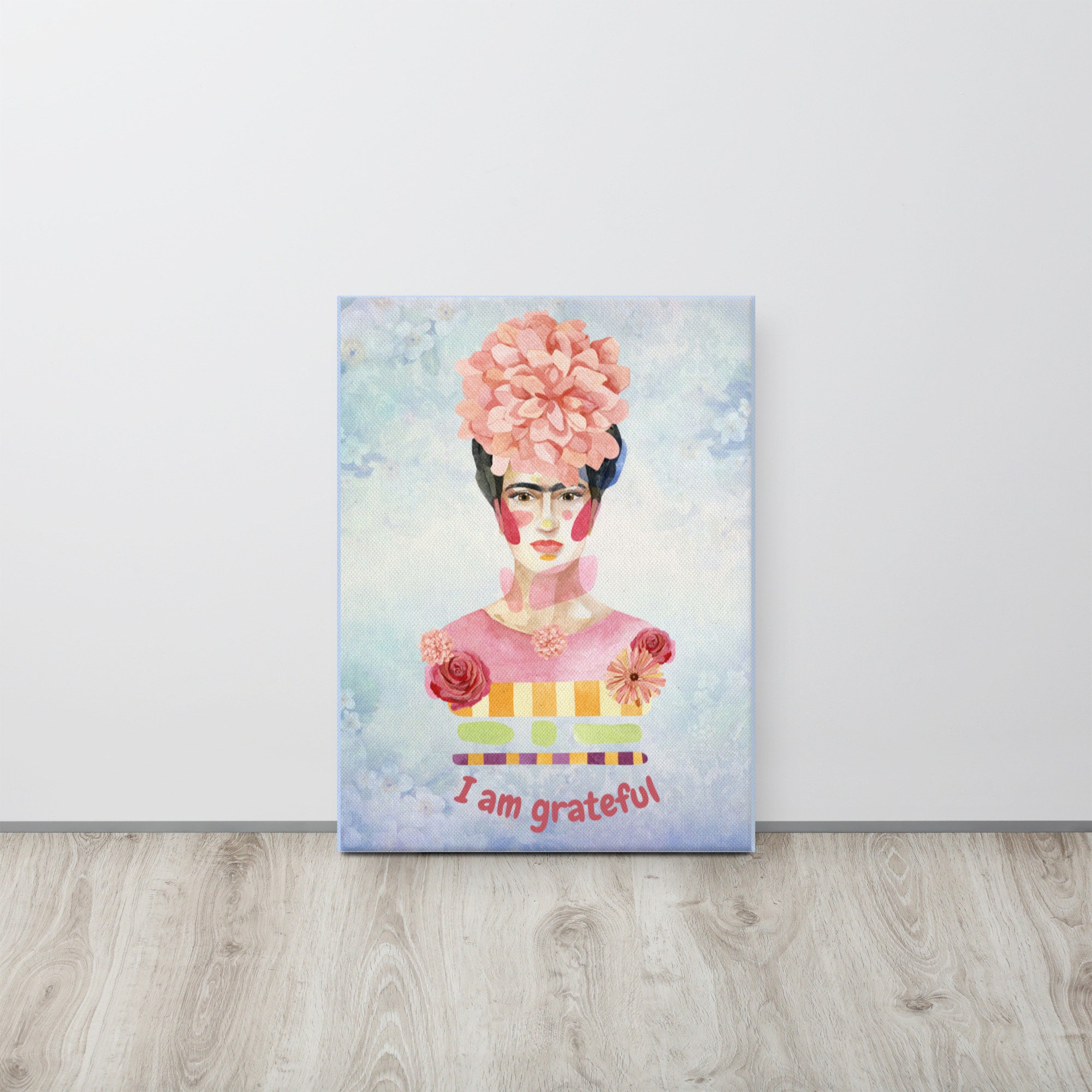 Frida Kahlo. Wall Art. Digital File. Head Flowers. Printed Artwork ...
