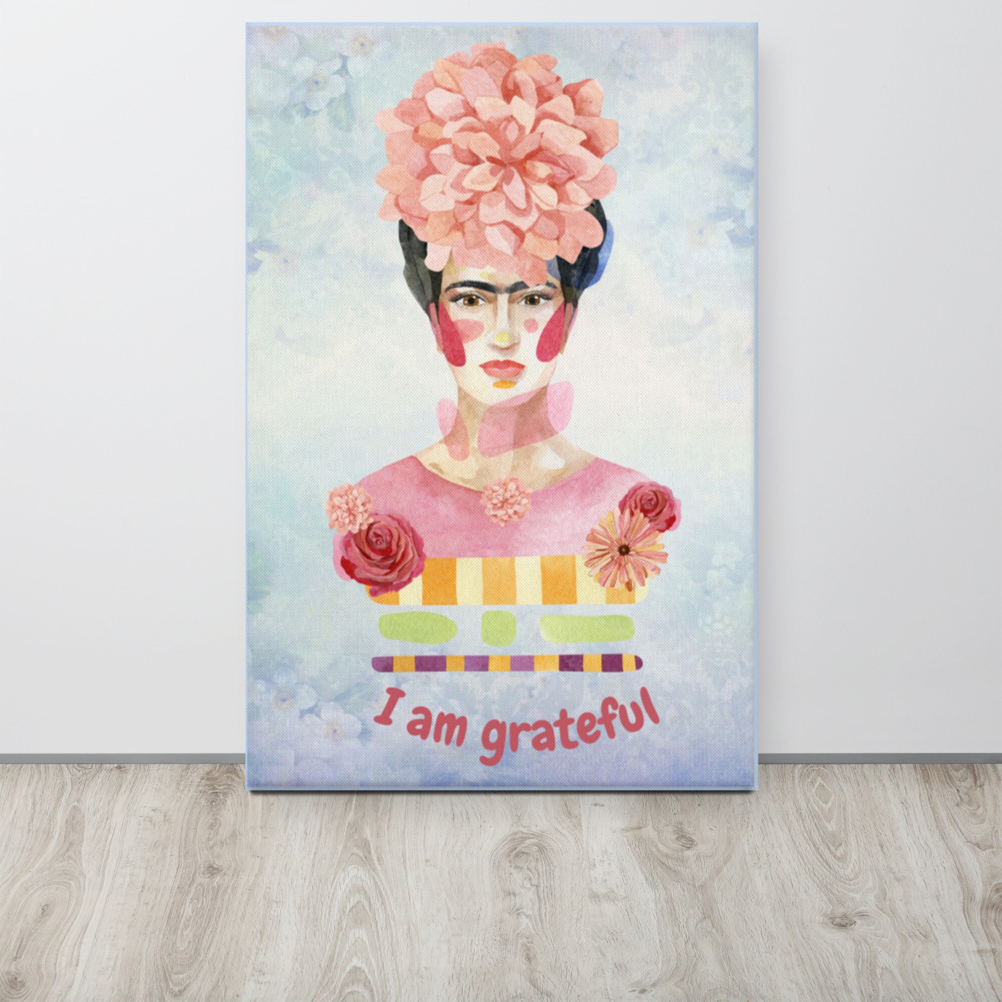 Frida Kahlo. Wall Art. Digital File. Head Flowers. Printed Artwork ...