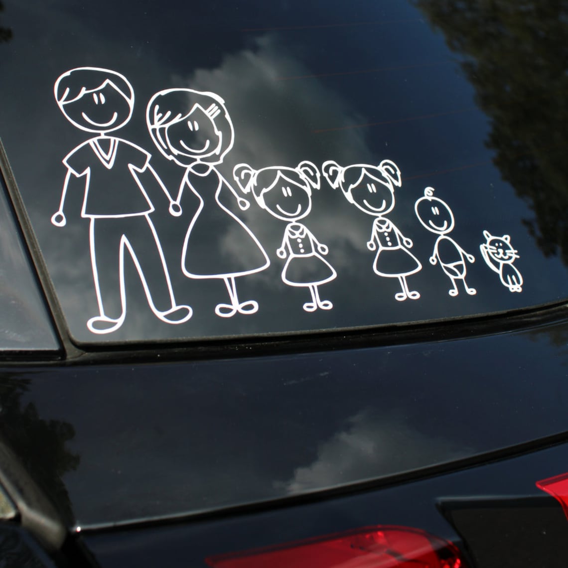 FAMILY CAR STICKER Car Sticker With Figures Different - Etsy
