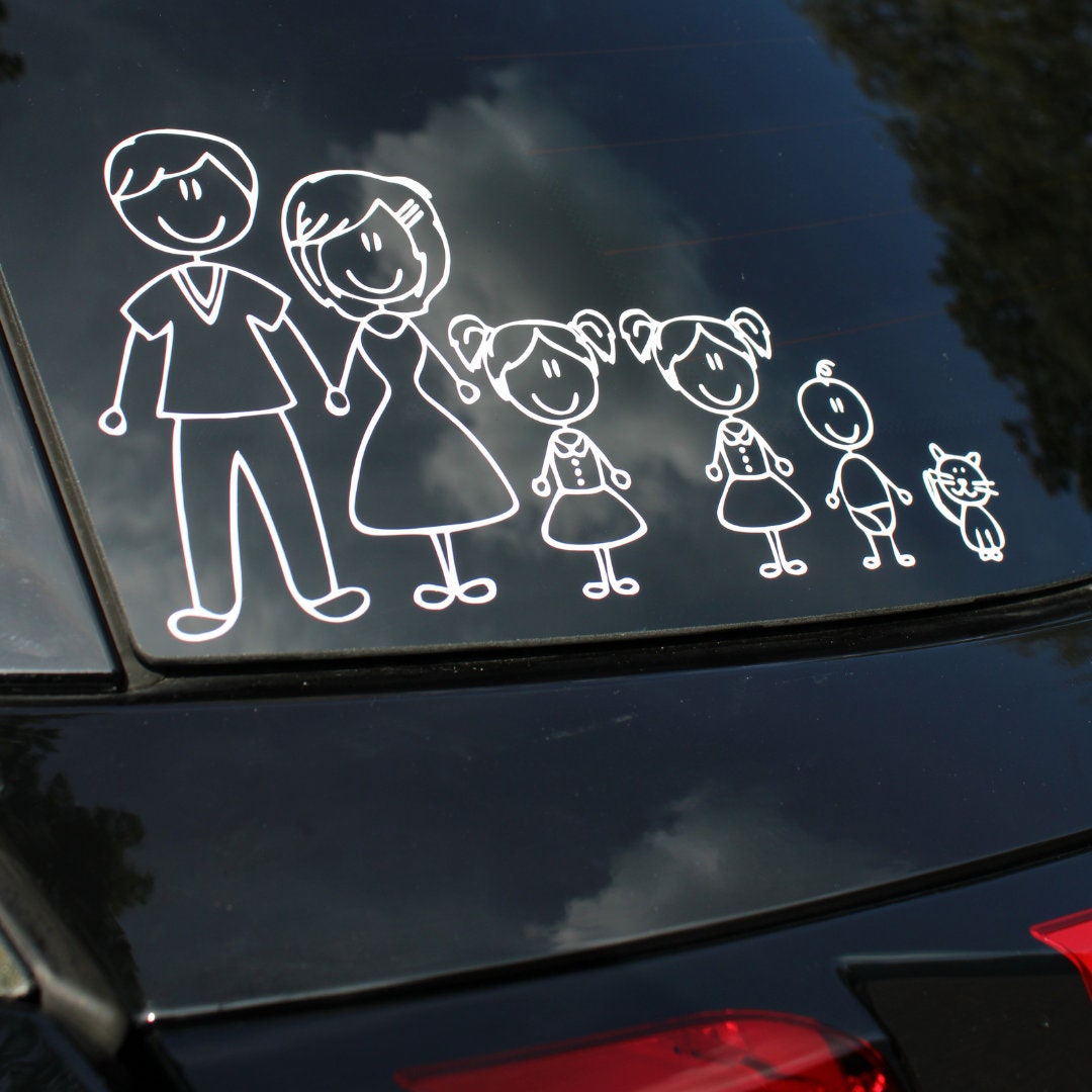 FAMILY CAR STICKER Car Sticker With Figures Different Designs and ...