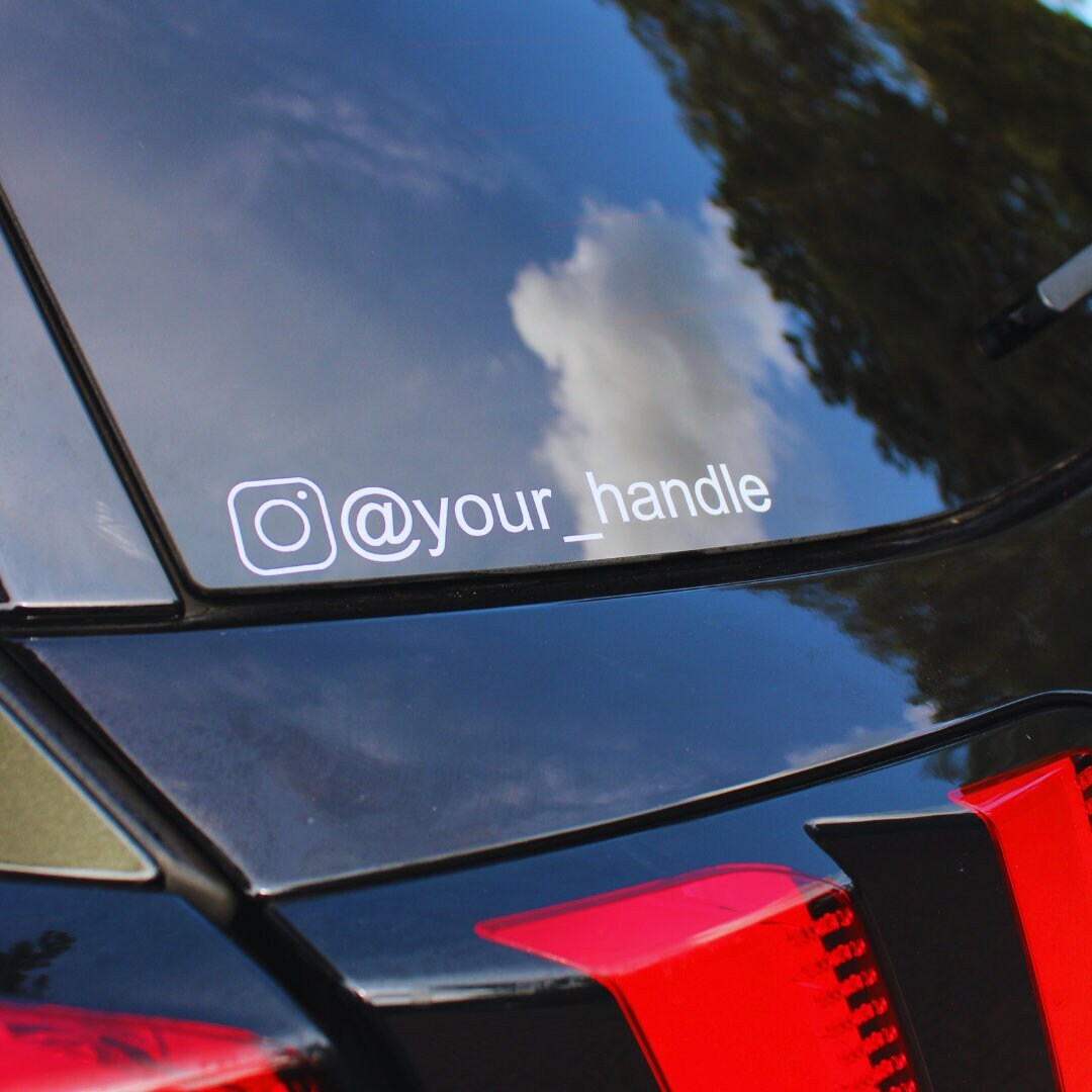 INSTAGRAM STICKER DECAL | 2 X Stickers With Your Instagram Handle | Car ...