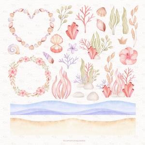 Under the Sea Watercolor Clipart, Decor Art, Printable Art, Wallpaper ...