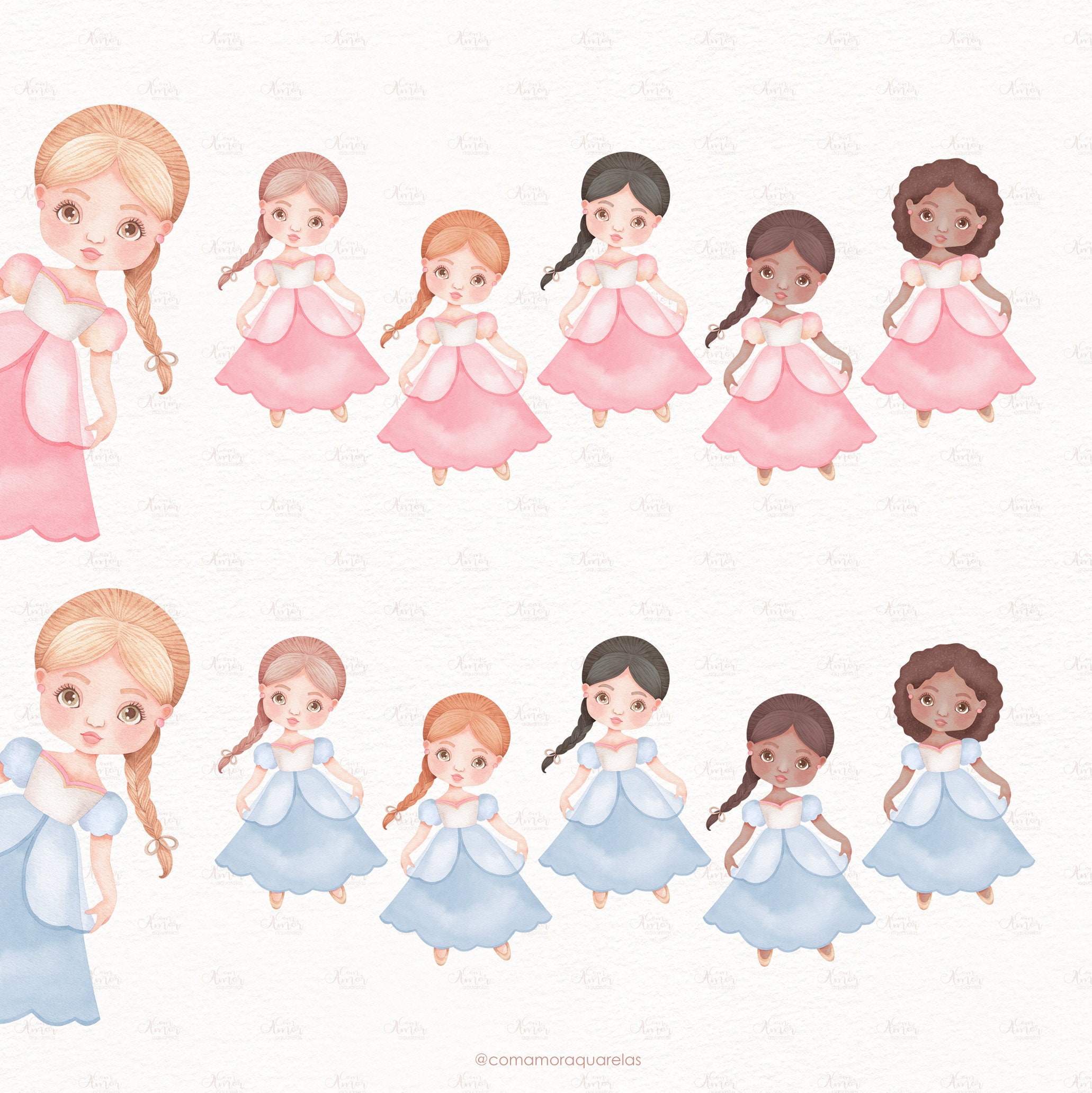 The Lacemaker And The Princess Characters Clipart