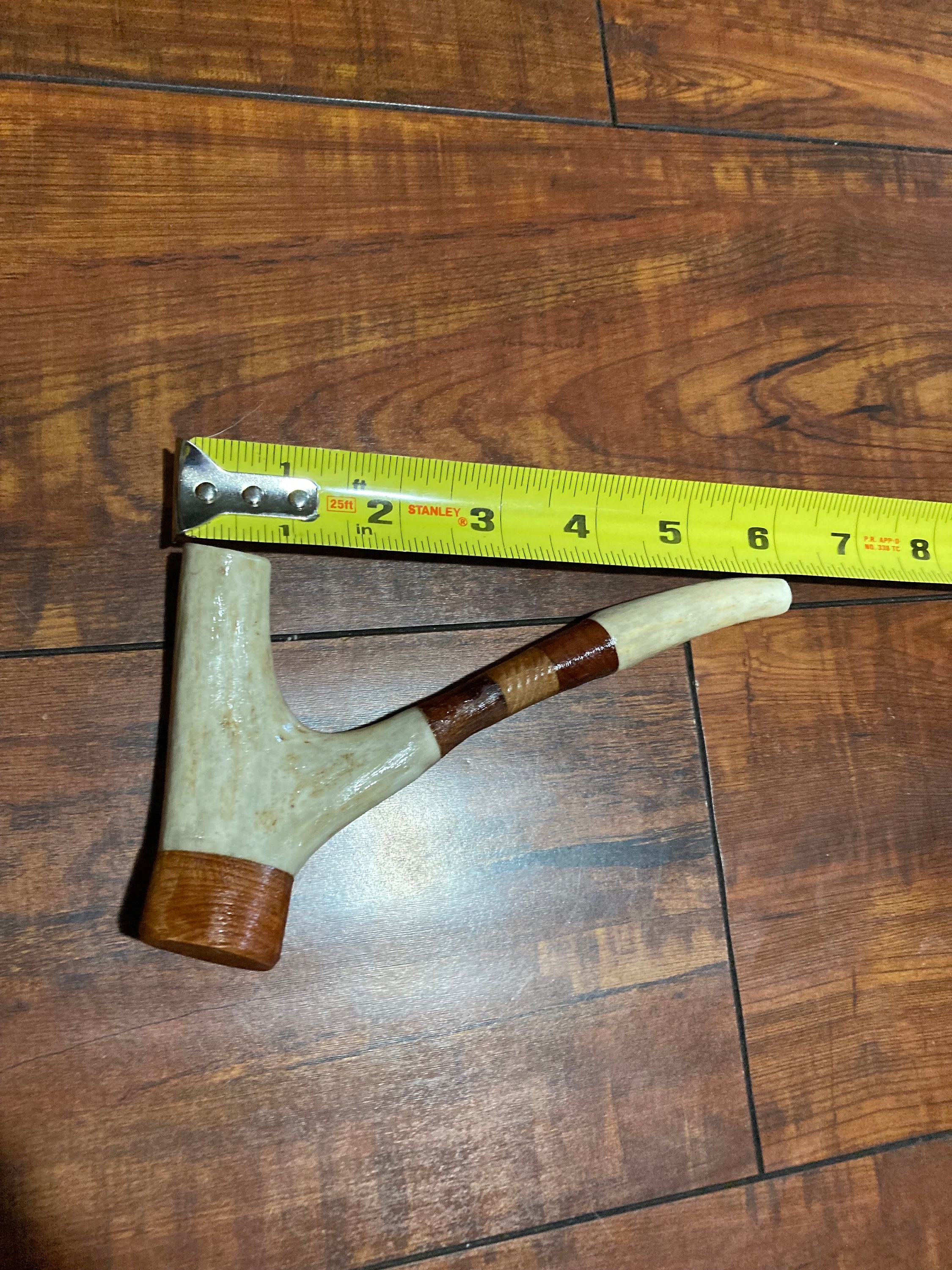 Deer Antler and Cedar Long Stem Smoke Pipe 00699 Hippie Pipe FREE ...