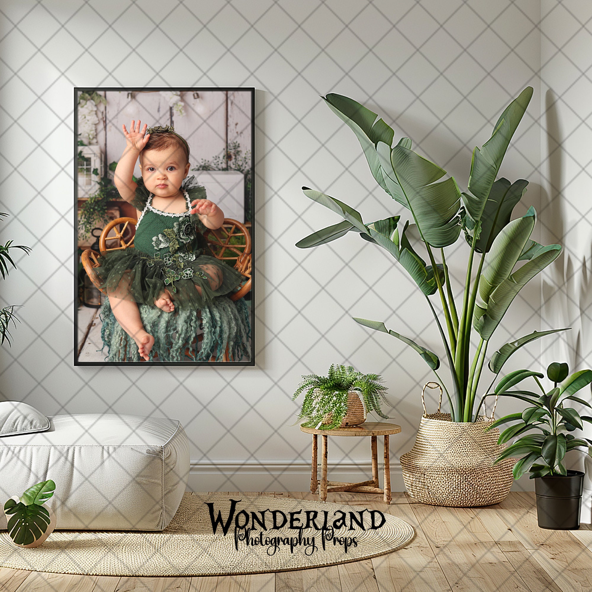 MOCK UP PNG Wall Art Vegetal Living Room - Collection I - Digital ...