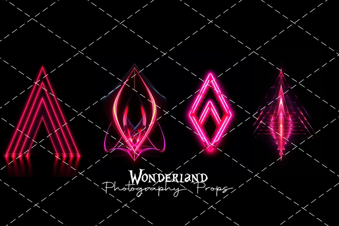 PINK NEON Effect - Collection III - Digital Photography Backdrop - Jpeg ...