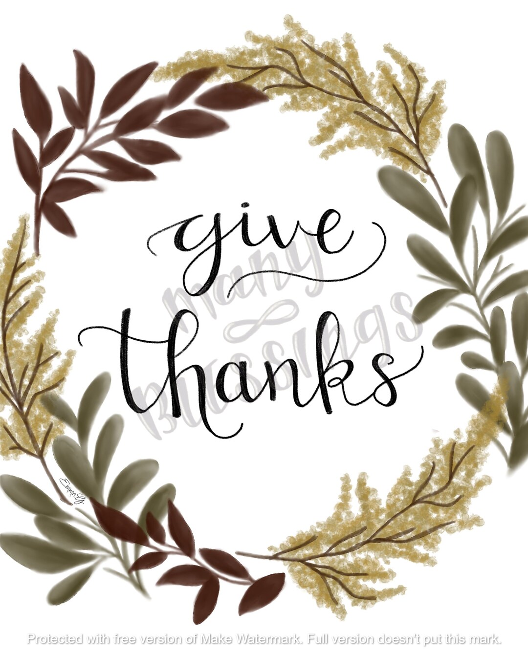 Give Thanks | Catholic Christian Thanksgiving Print - Etsy