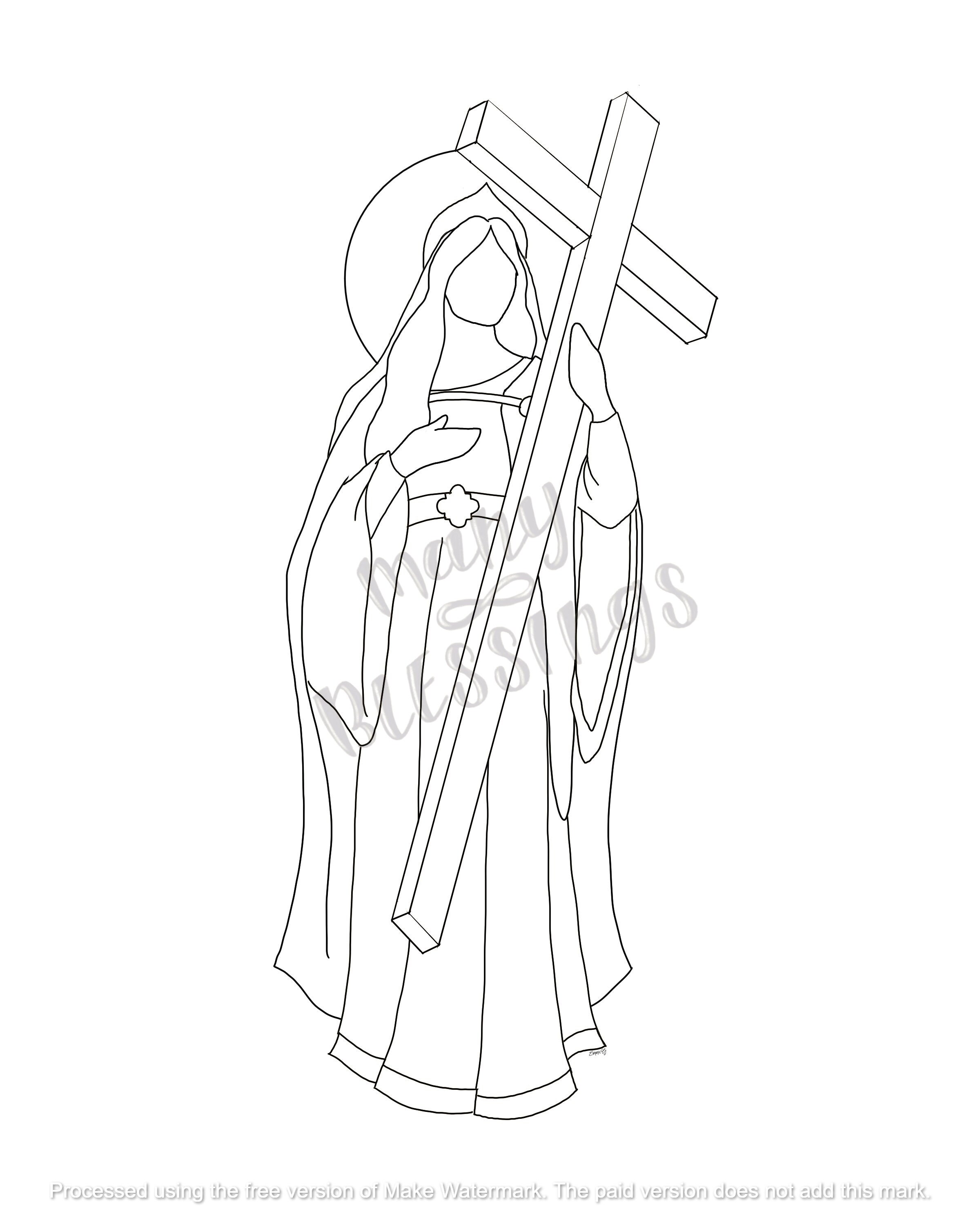 August Saint Coloring Pages - Etsy