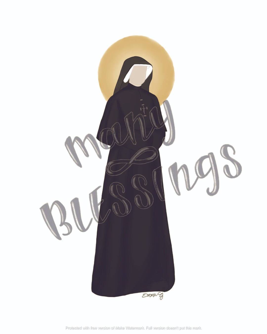 Saint Faustina Kowalska | Catholic Saint Art Print - Etsy