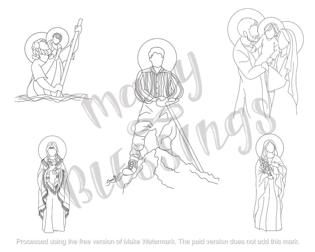 July Saint Coloring Pages - Etsy
