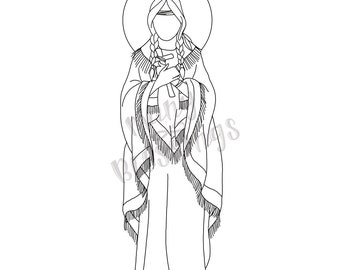 St Kateri Tekakwitha Coloring Page for Catholic Kids - Digital Download ...