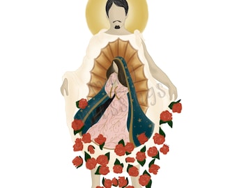 St. JUAN DIEGO Catholic Saint Art Print Digital Download Communion of ...