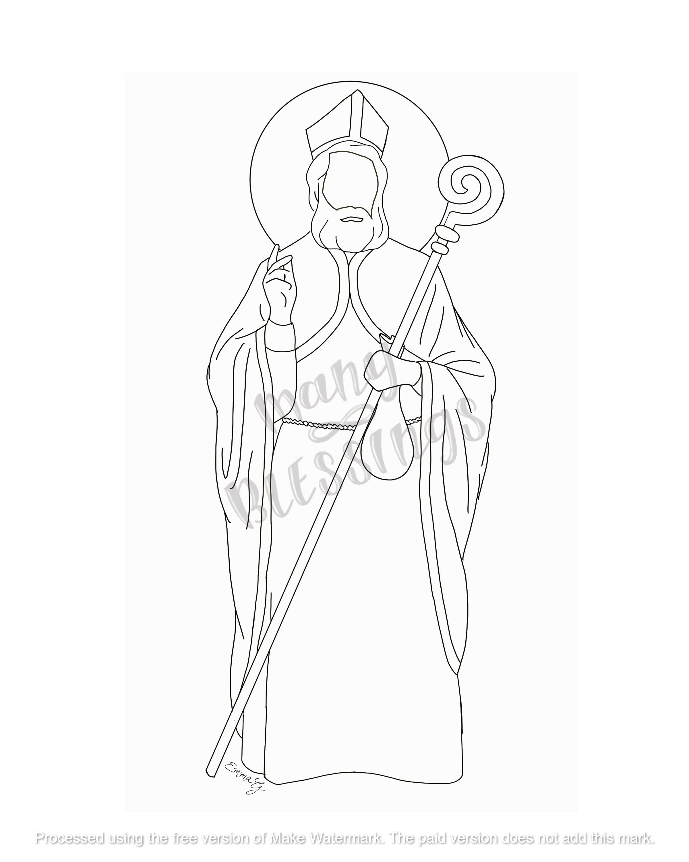 December Saint Coloring Pages - Etsy