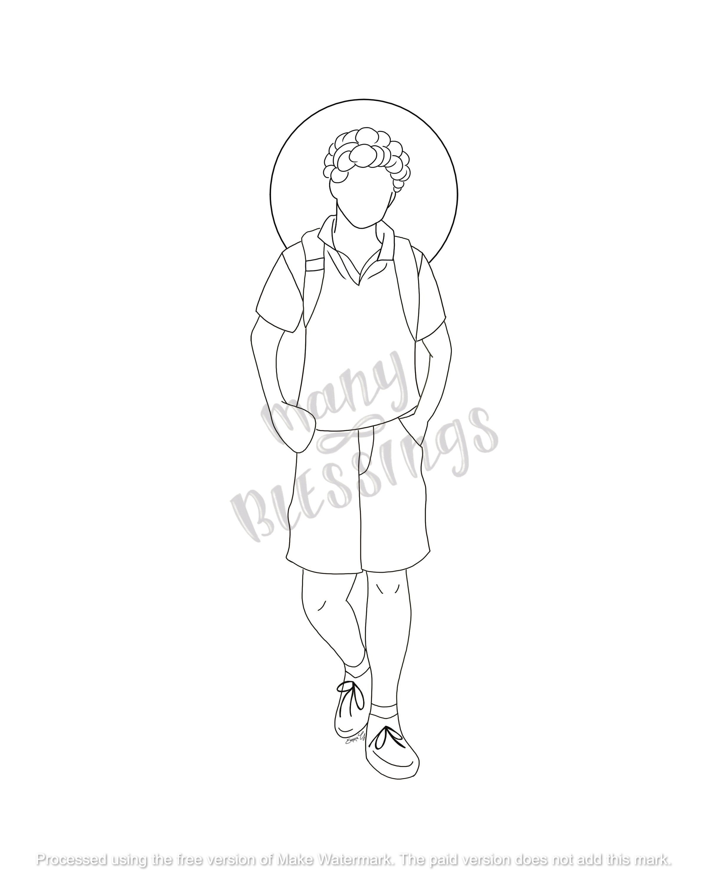 Blessed Carlo Acutis Coloring Page - Etsy Canada