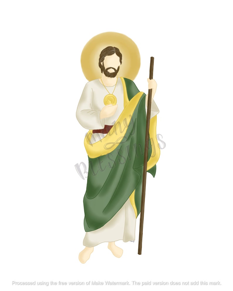 Saint Jude the Apostle | Catholic Saint Art Print - Etsy