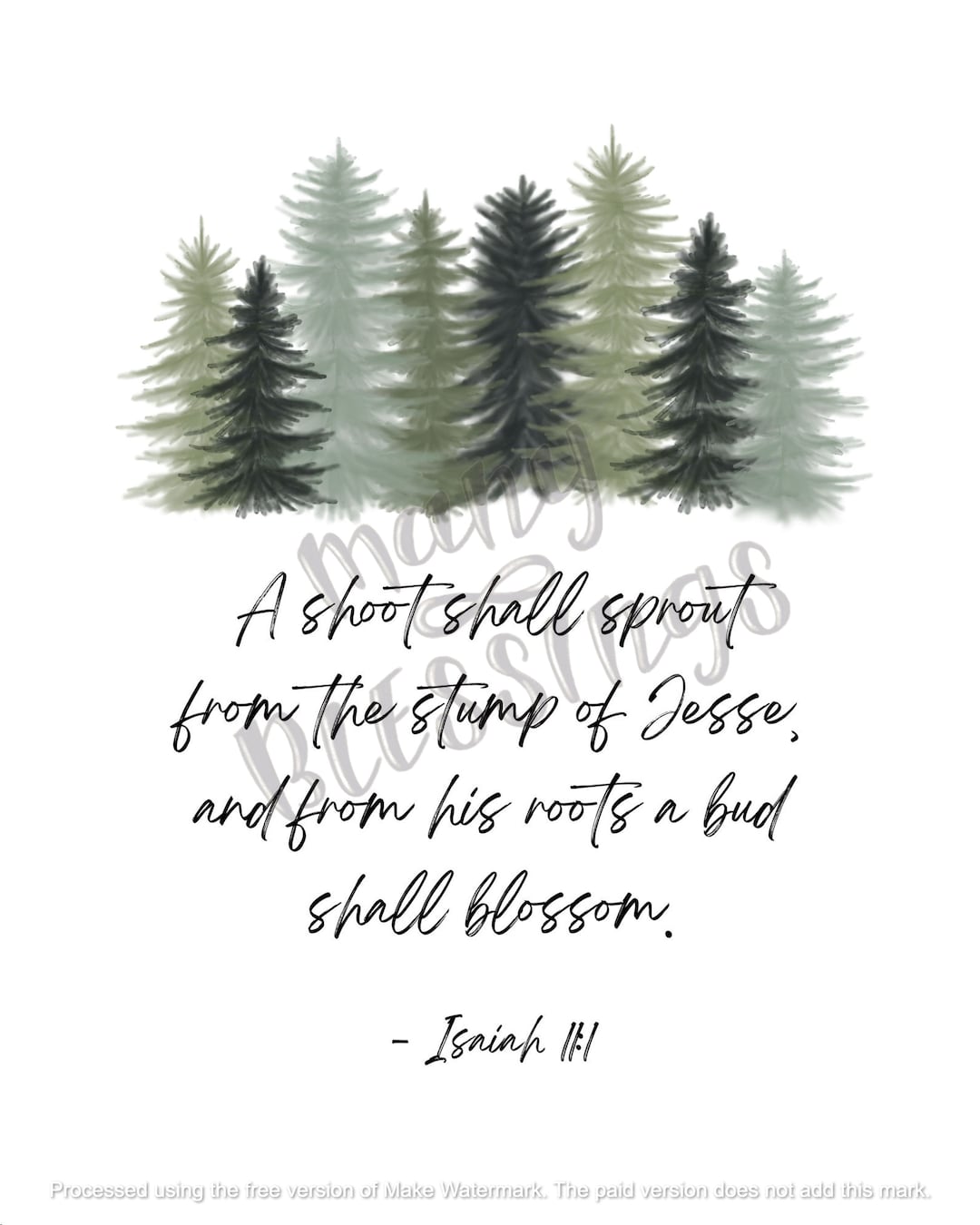 A Shoot Shall Sprout | Catholic Christian Advent Christmas Bible Verse ...