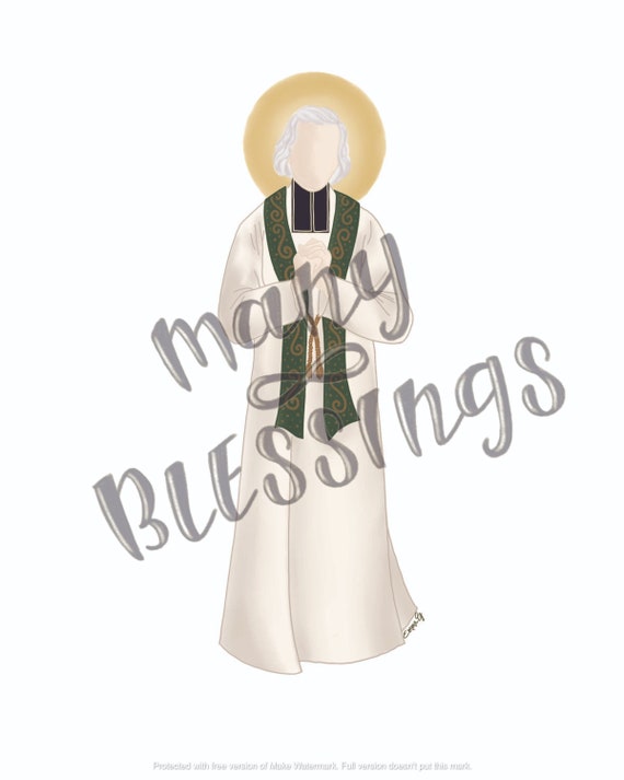 Saint John Vianney Catholic Saint Art Print - Etsy