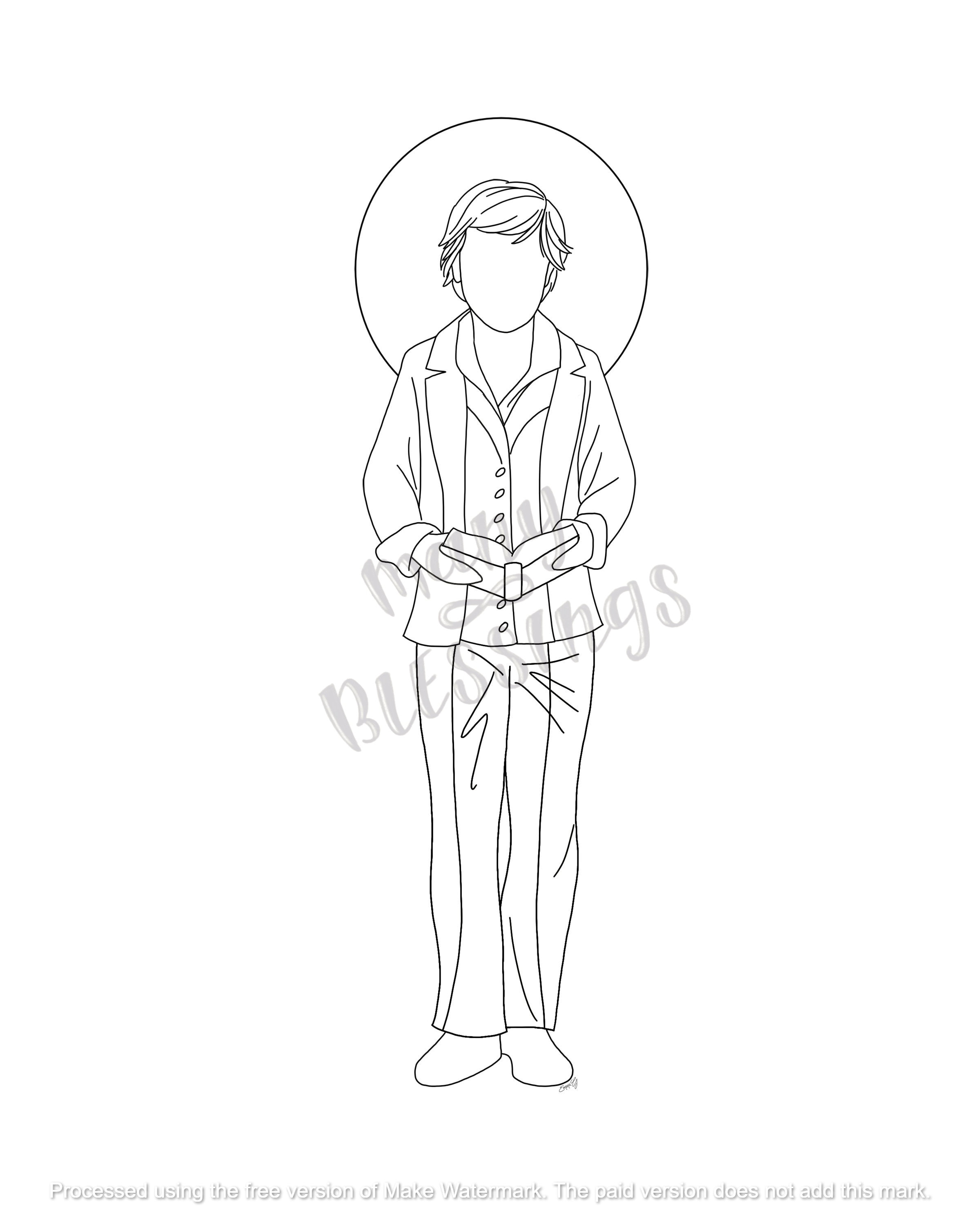 March Saint Coloring Pages - Etsy