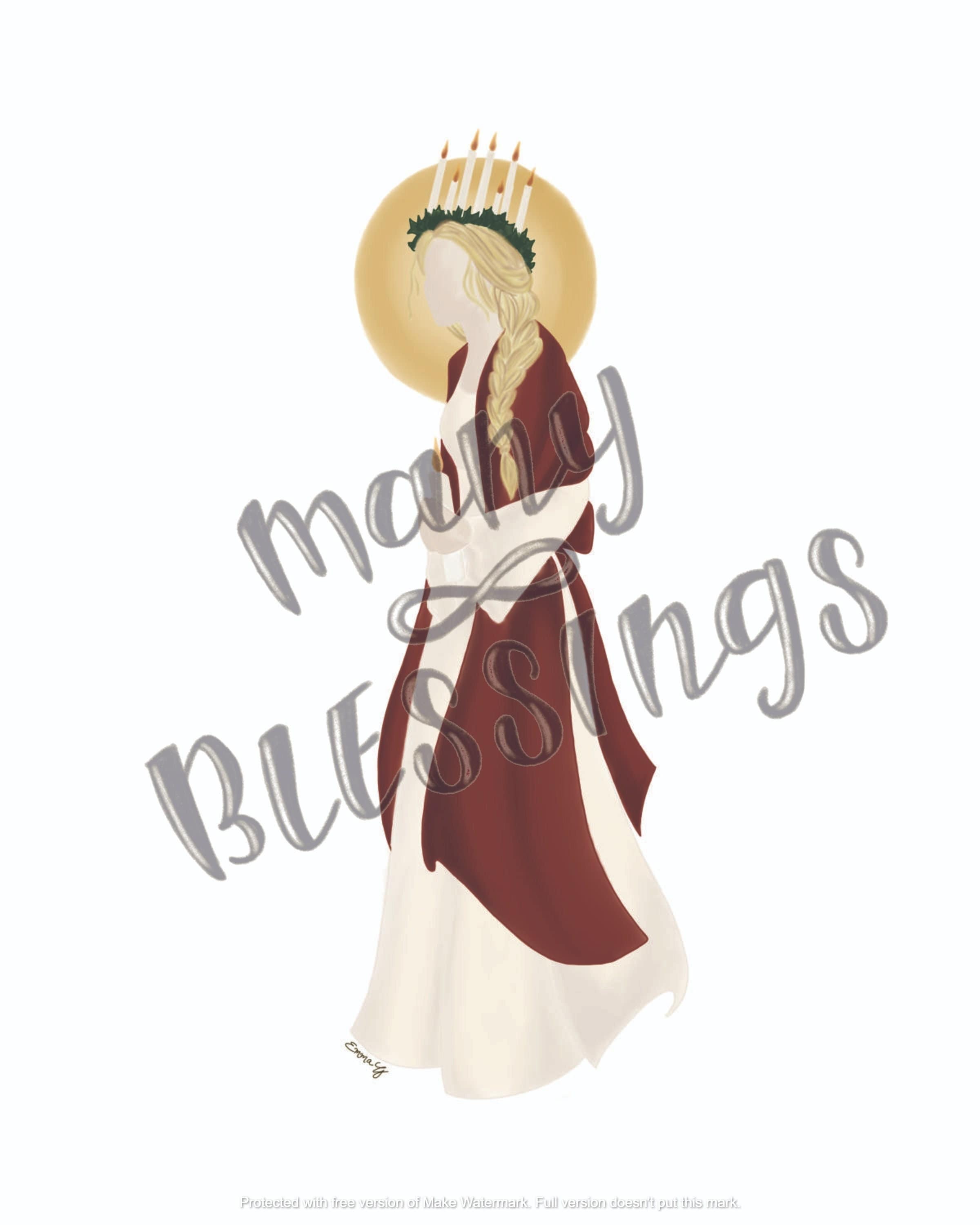 Saint Lucy | Catholic Saint Art Print - Etsy