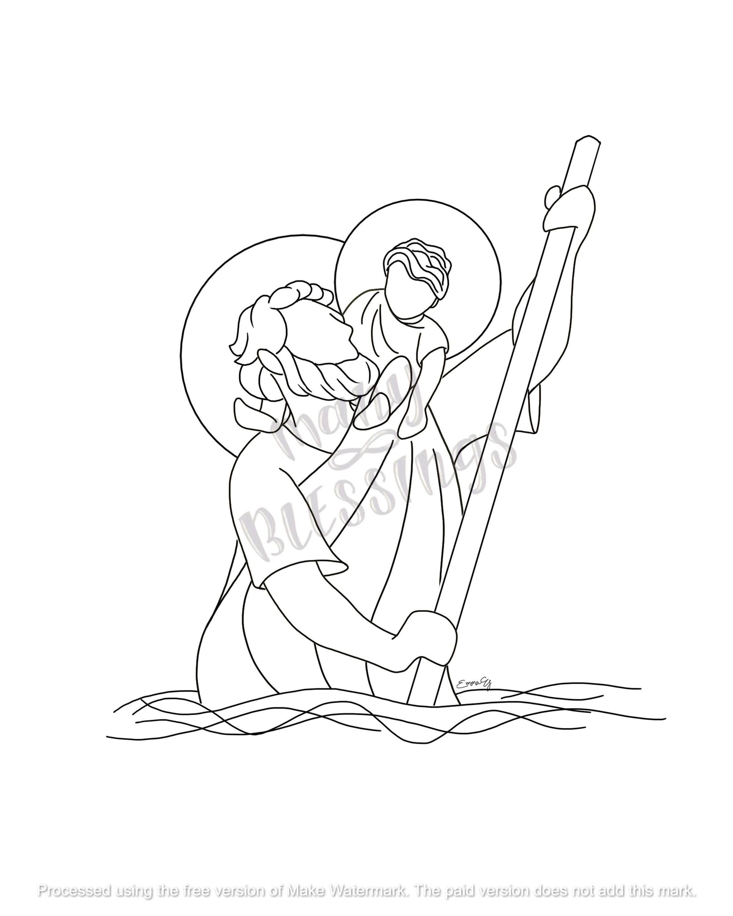 July Saint Coloring Pages - Etsy