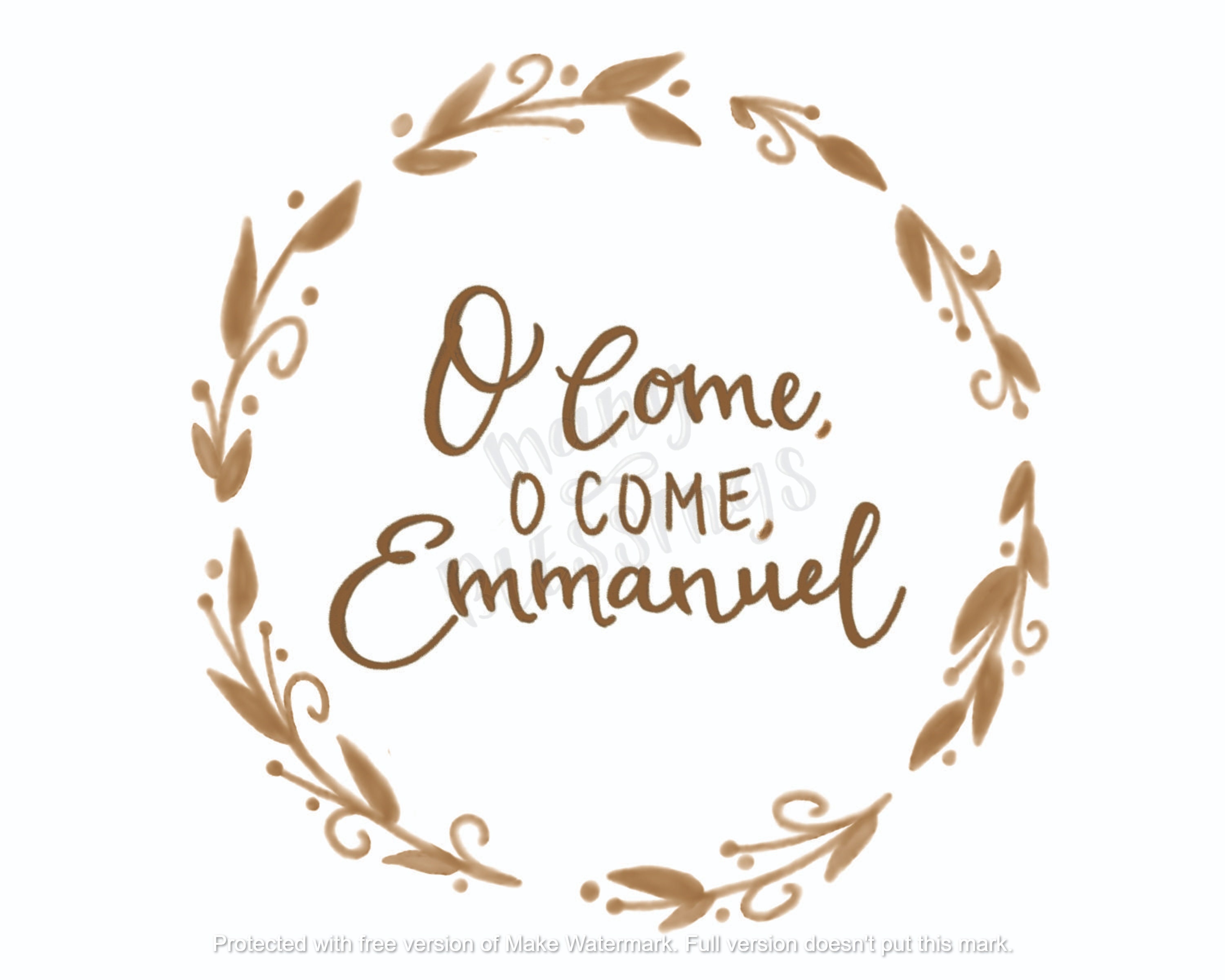 O Come, O Come, Emmanuel | Horizontal and Vertical Two Print Bundle ...