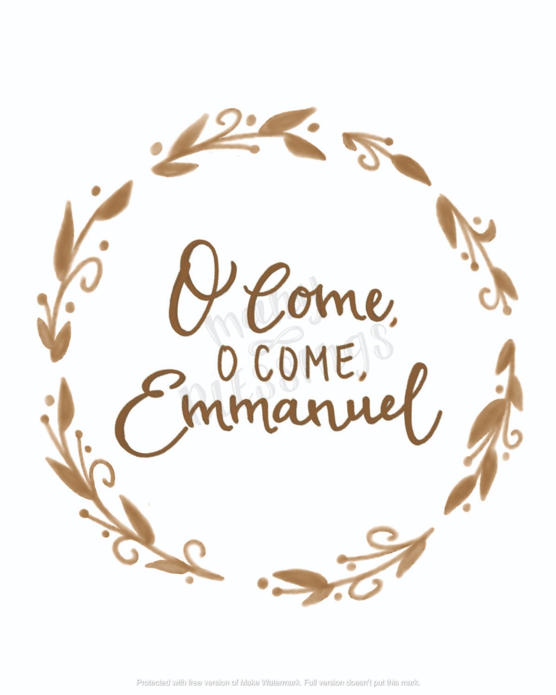 O Come, O Come, Emmanuel | Horizontal and Vertical Two Print Bundle ...