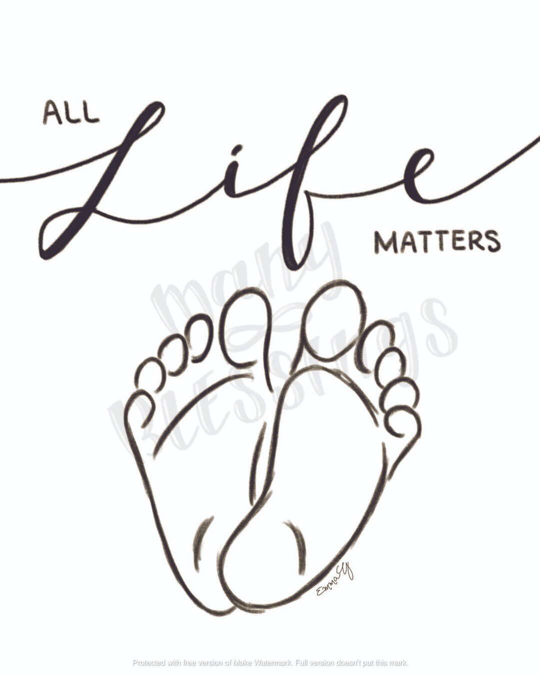 All Life Matters | Pro-life Art Print - Etsy