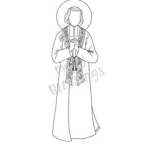August Saint Coloring Pages - Etsy