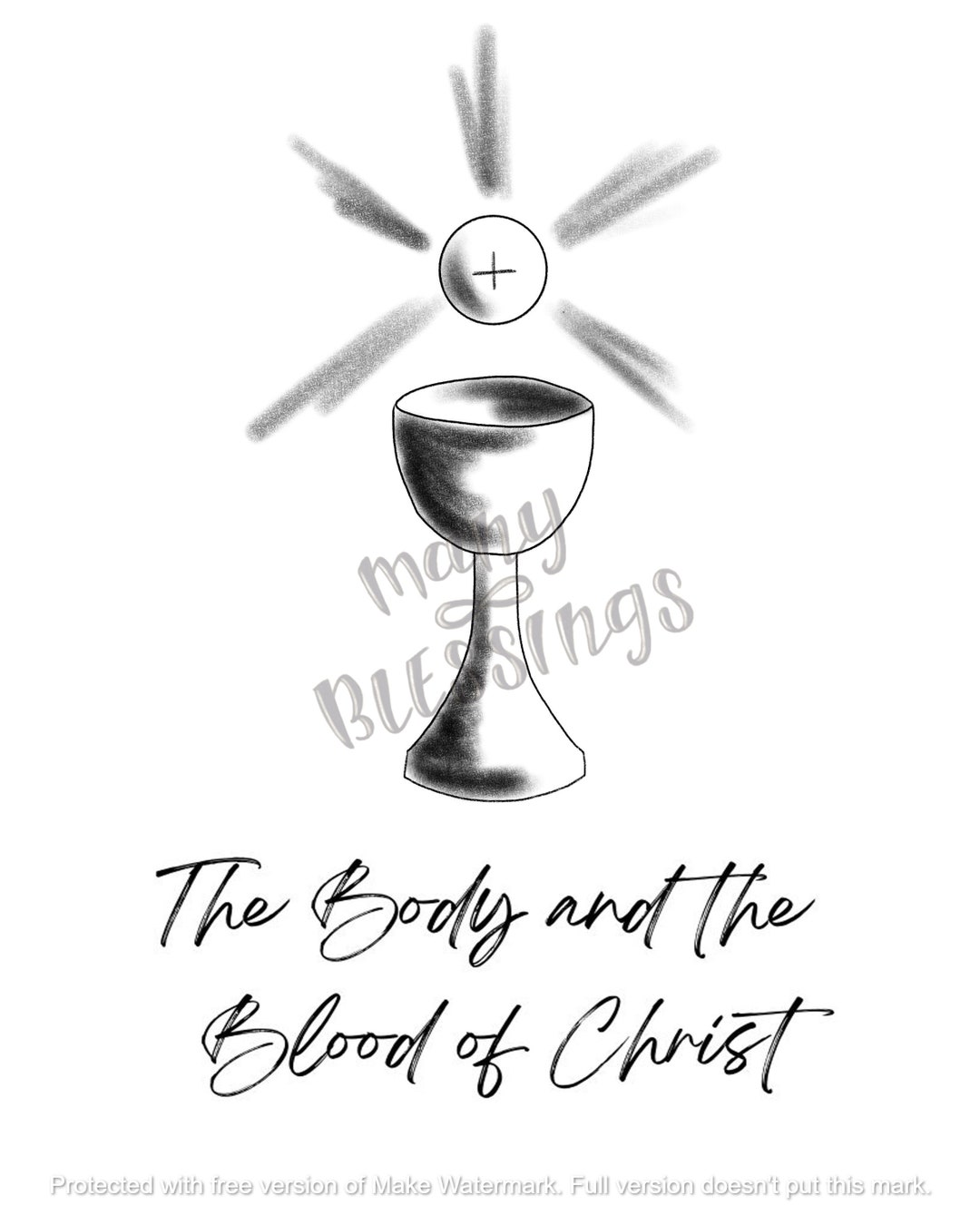 The Body and Blood of Christ | Catholic Christian Religious Art Print ...