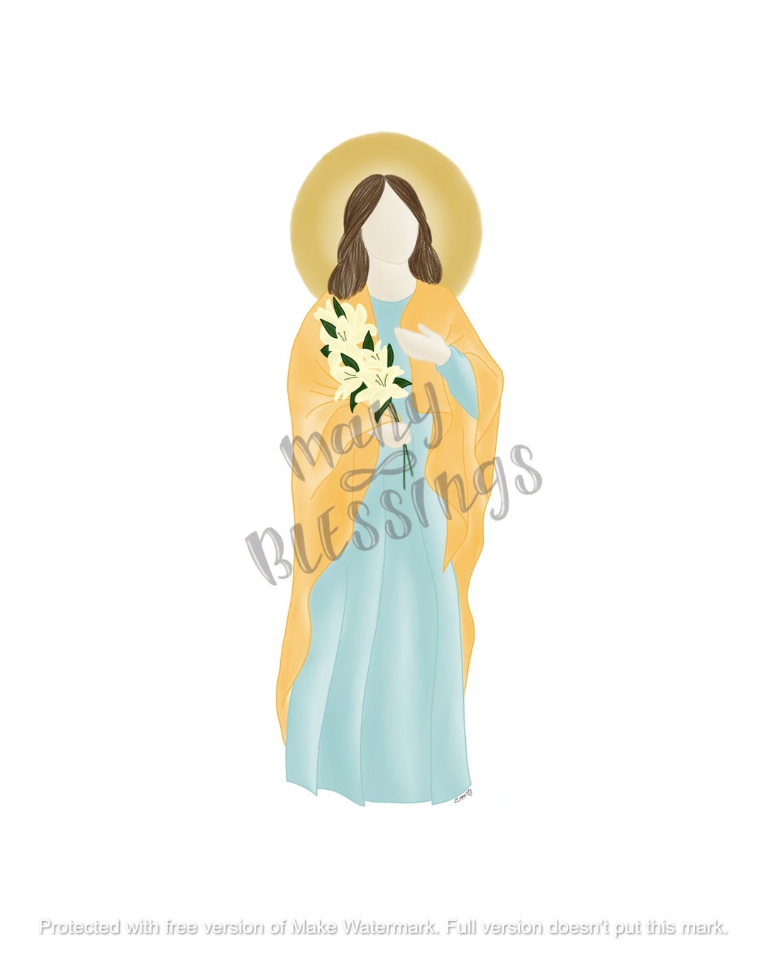 Saint Maria Goretti | Catholic Saint Art Print - Etsy