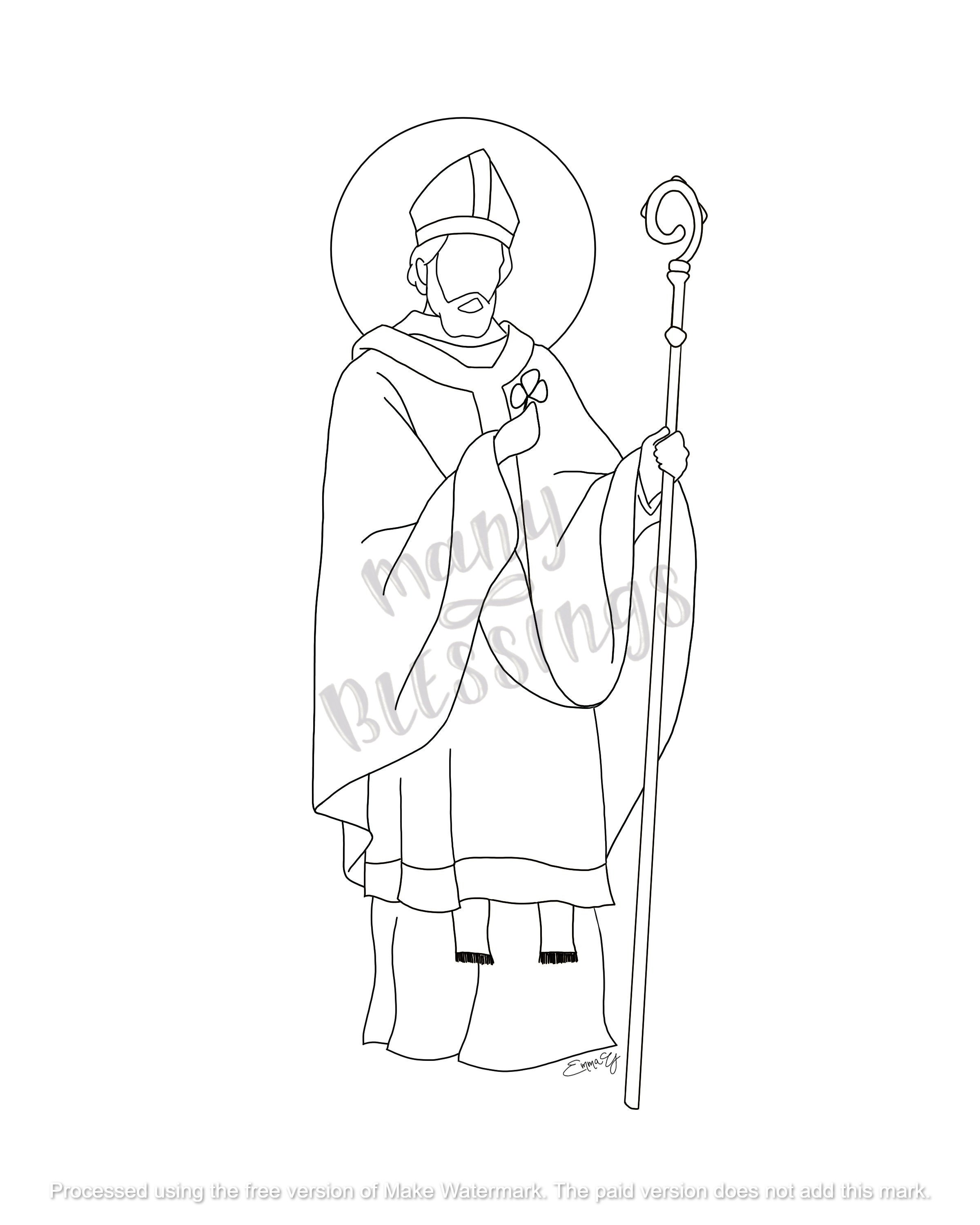March Saint Coloring Pages - Etsy