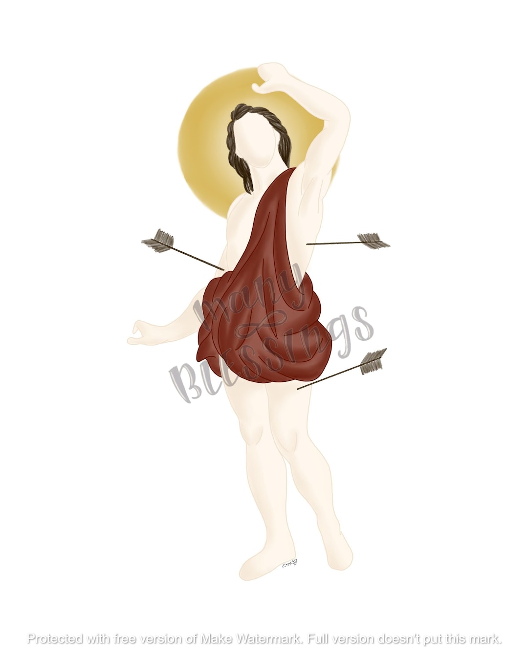 Saint Sebastian | Catholic Saint Art Print - Etsy