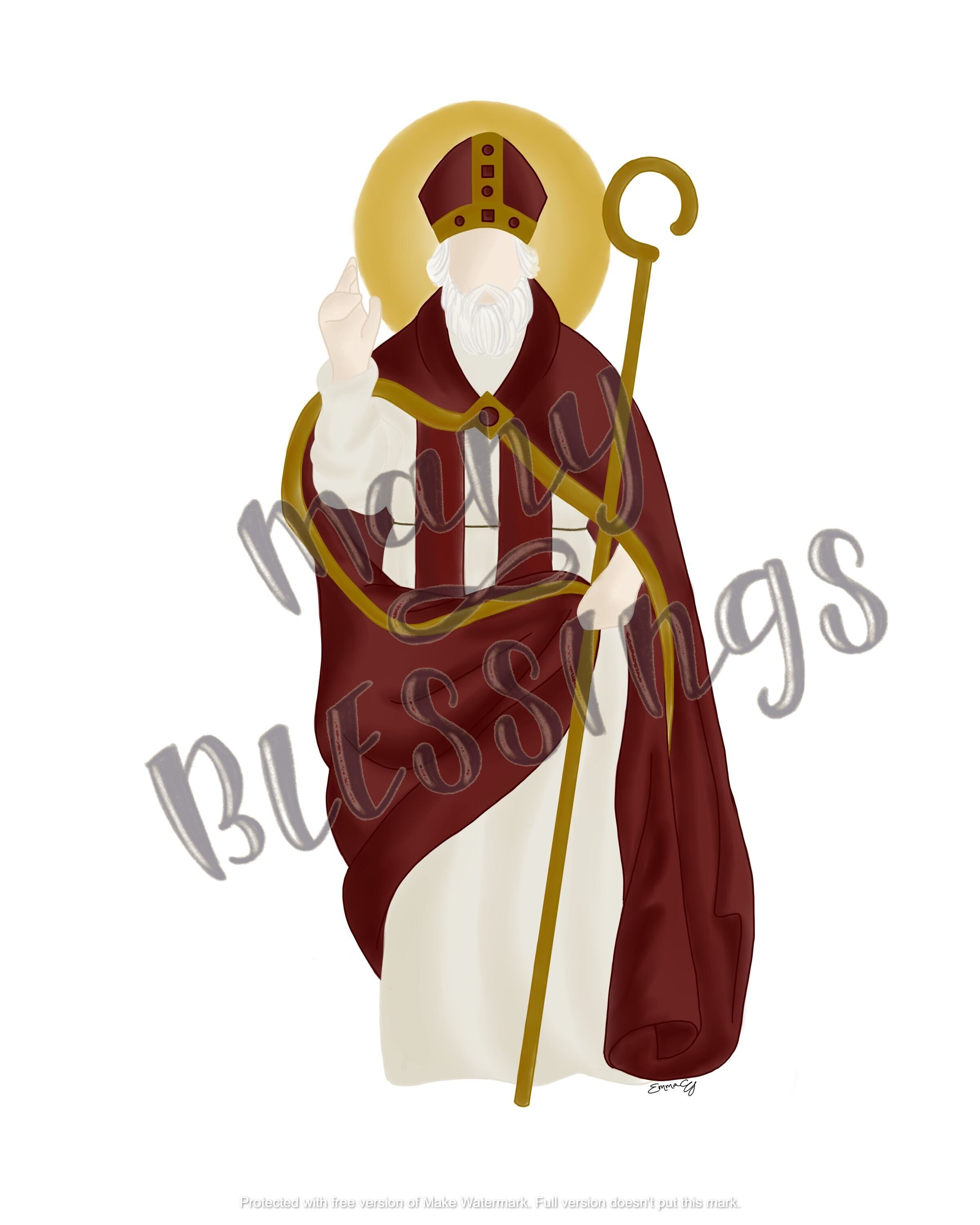 Saint Valentine | Catholic Saint Art Print - Etsy