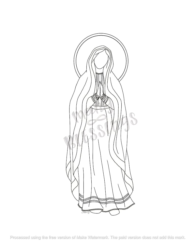 Marian Coloring Pages - Etsy