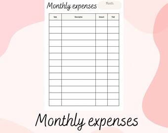 Daily and Monthly Expense Tracker Bundle Template - Etsy