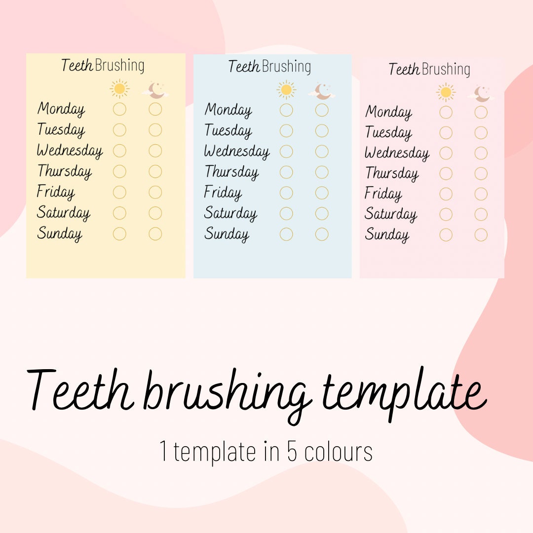 Teeth Brushing Checklist - Etsy