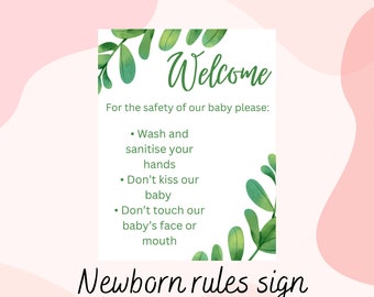 Autumn Editable Baby Visitors Do's and Don'ts Sign, Baby Visitor Rules ...