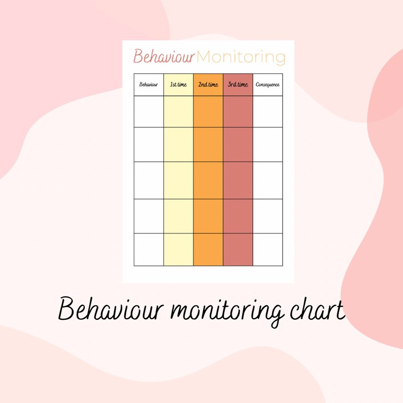 Behaviour Monitoring Chart - Etsy
