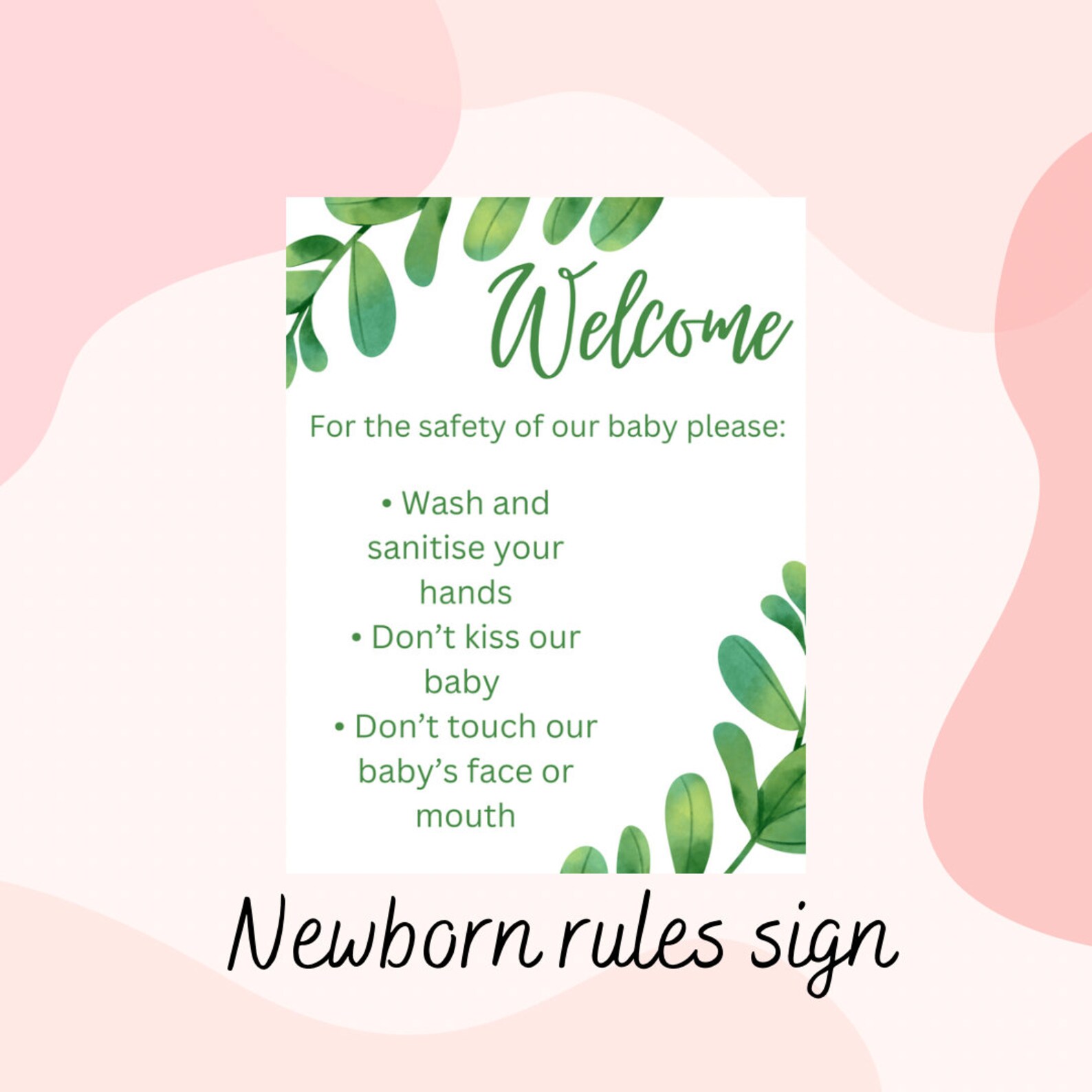 Newborn Visitor Rules Bundle - Etsy