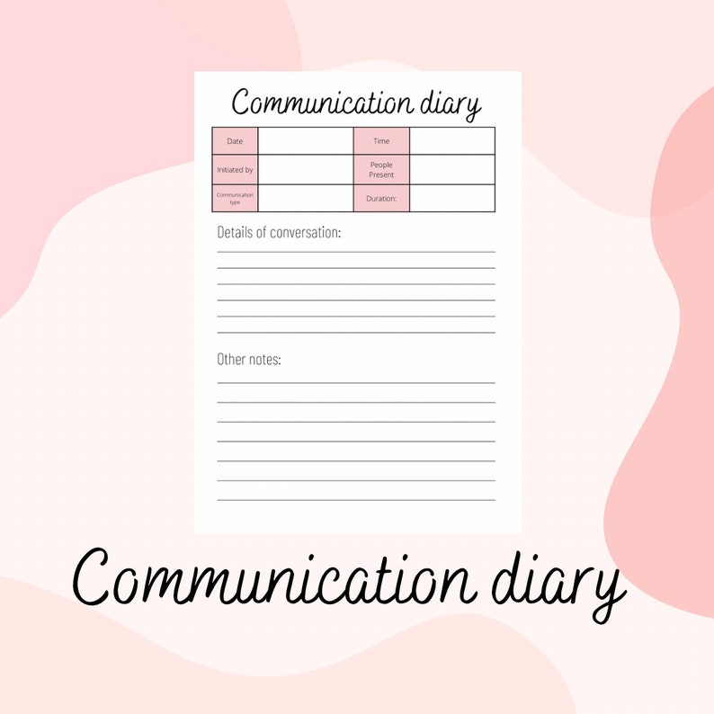 Communication Diary - Etsy