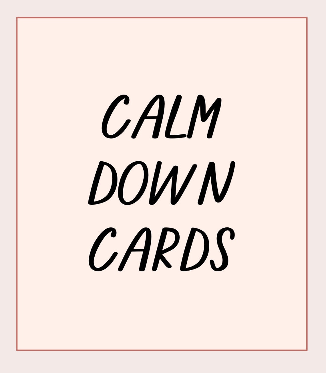 Calm Down Cards for Emotional Regulation - Etsy Australia