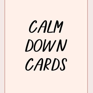 Calm Down Cards for Emotional Regulation - Etsy Australia