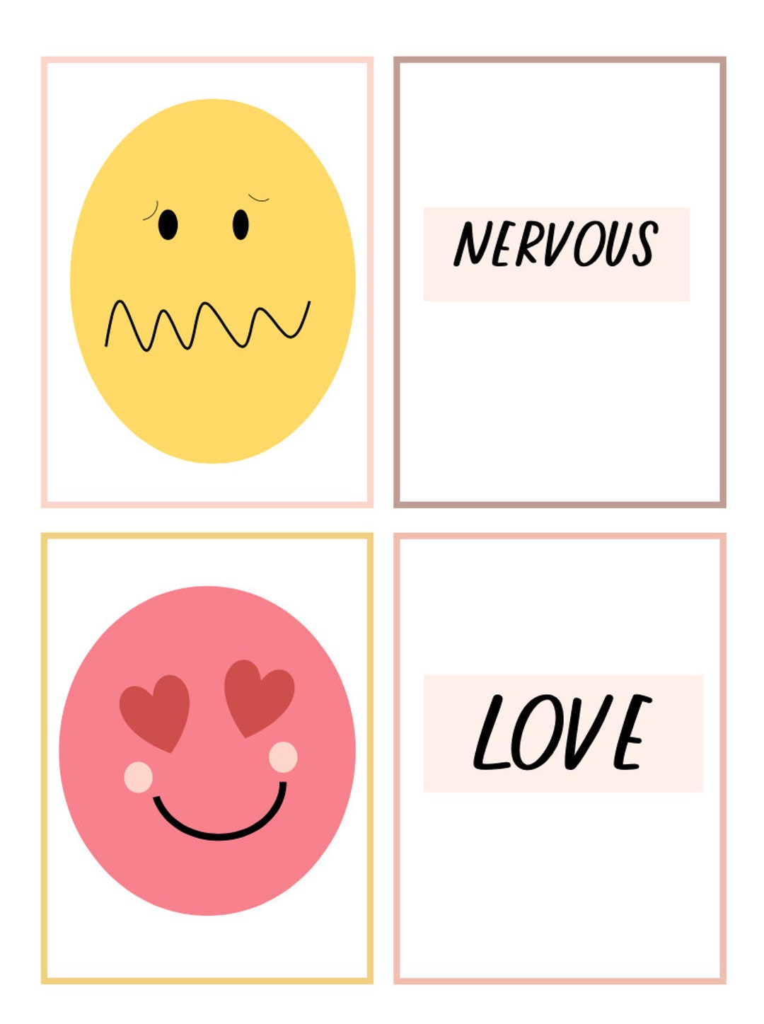 Emotion Card Games - Dominos, Memory, Matching Games - Etsy