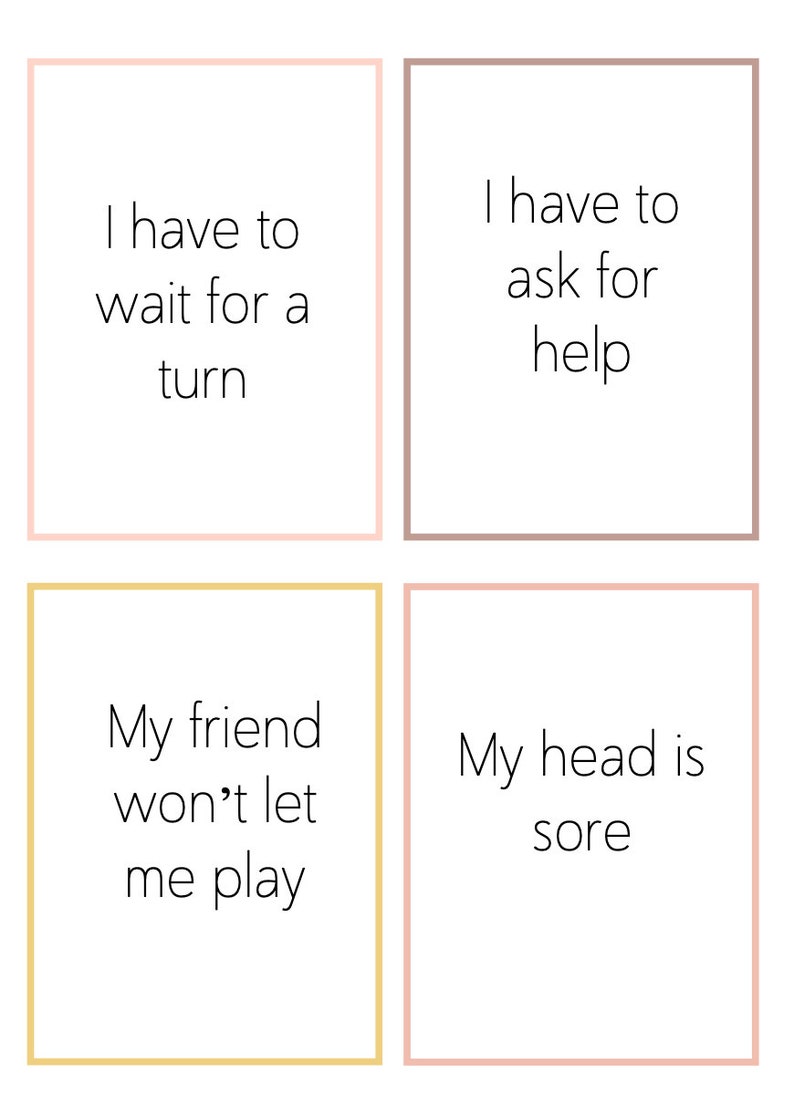 Emotion Scenario Cards for Children - Etsy Australia