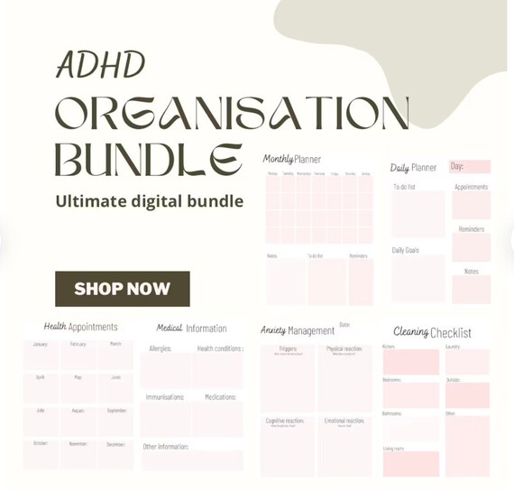 ADHD Ultimate Life Planner - Etsy