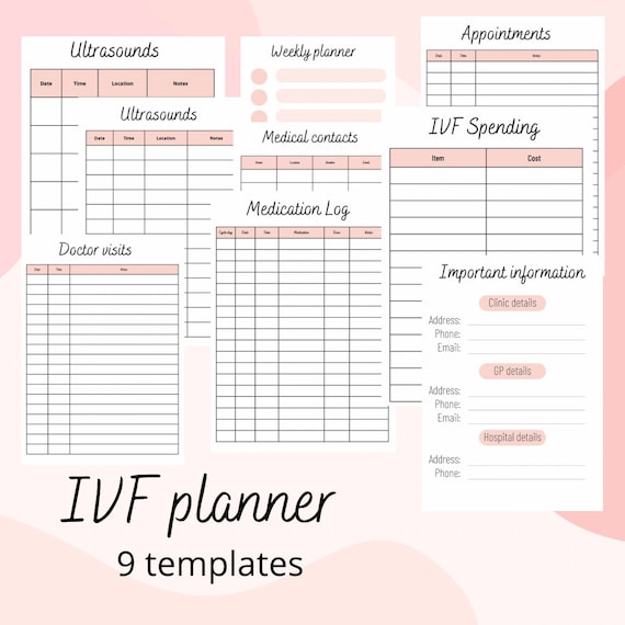 IVF Planner IUI Planner Printable Template TTC Planner New, 44% OFF